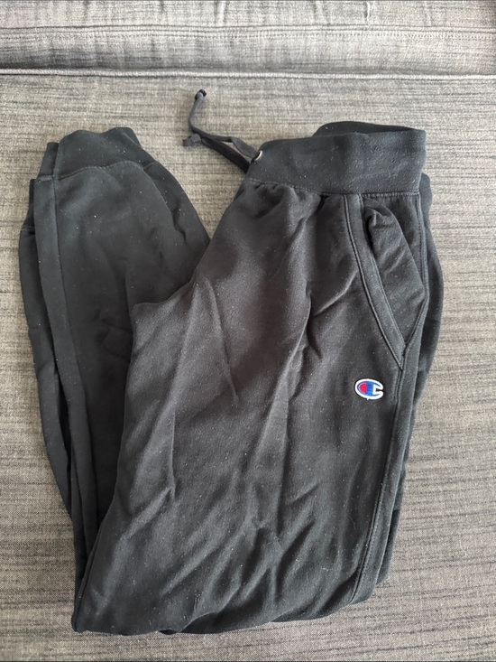 Champion | Pants | Champion Black Mens Joggers With Embroidered Logo ...